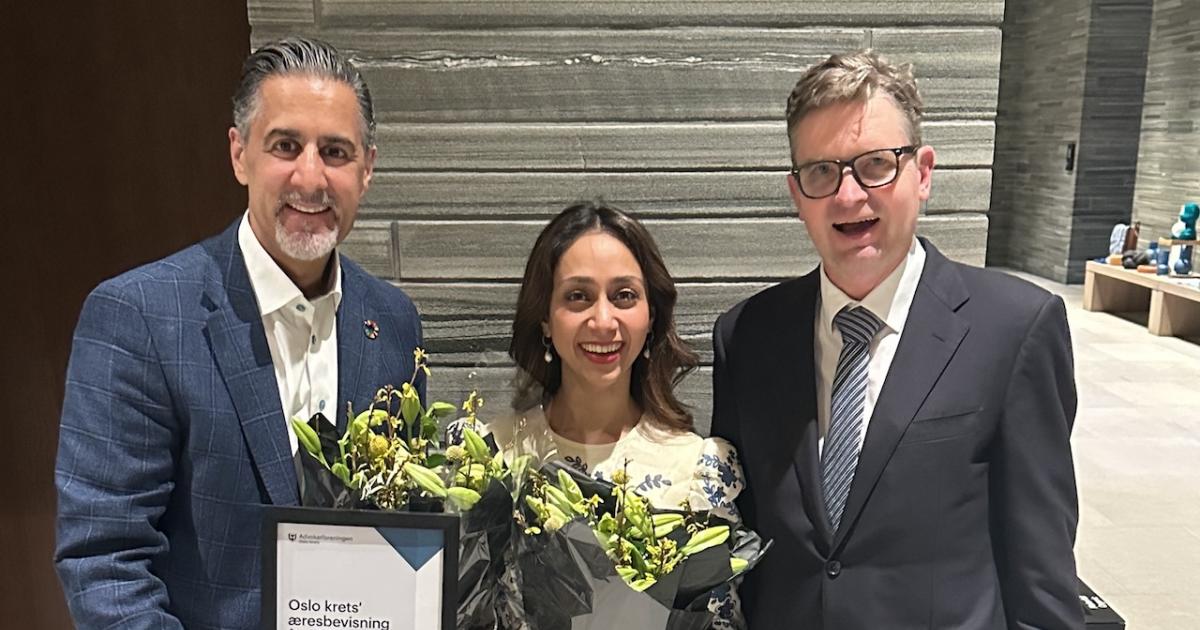 Nadia Ansar og Abid Raja fikk ærespris